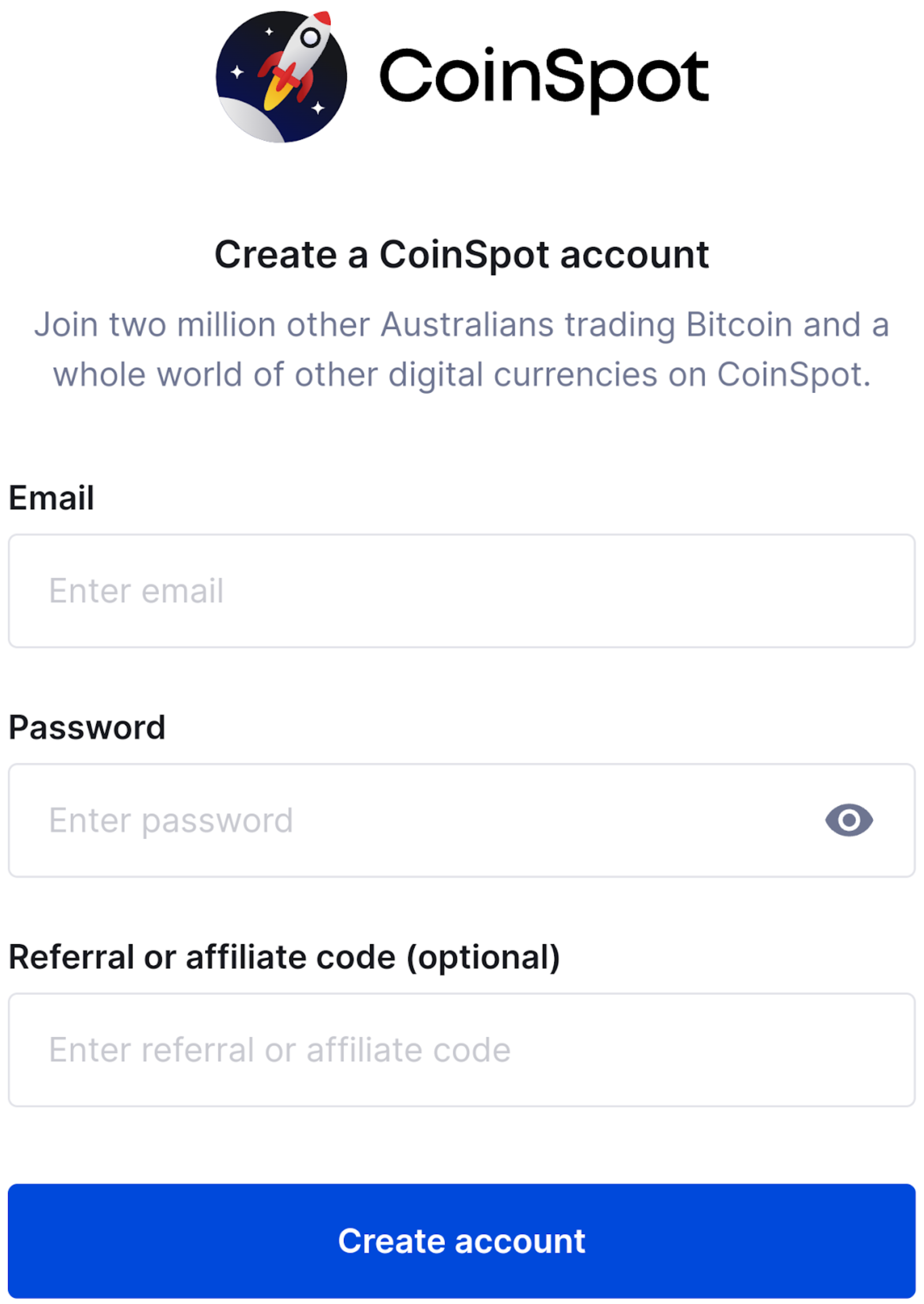 CoinSpot Mobile App - Register & Verify a Personal Account – CoinSpot