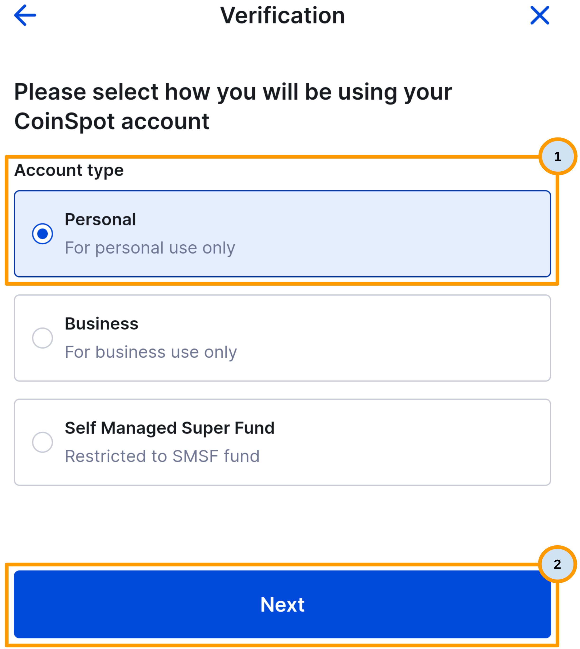 CoinSpot Mobile App - Register & Verify a Personal Account – CoinSpot