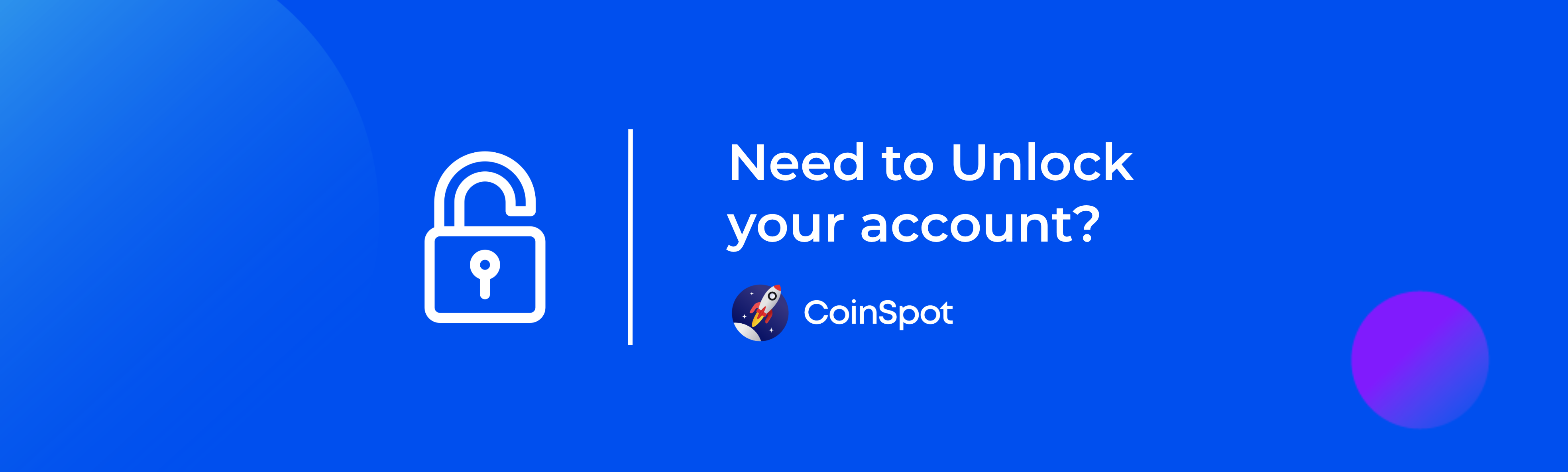 Need to unlock your account? – CoinSpot