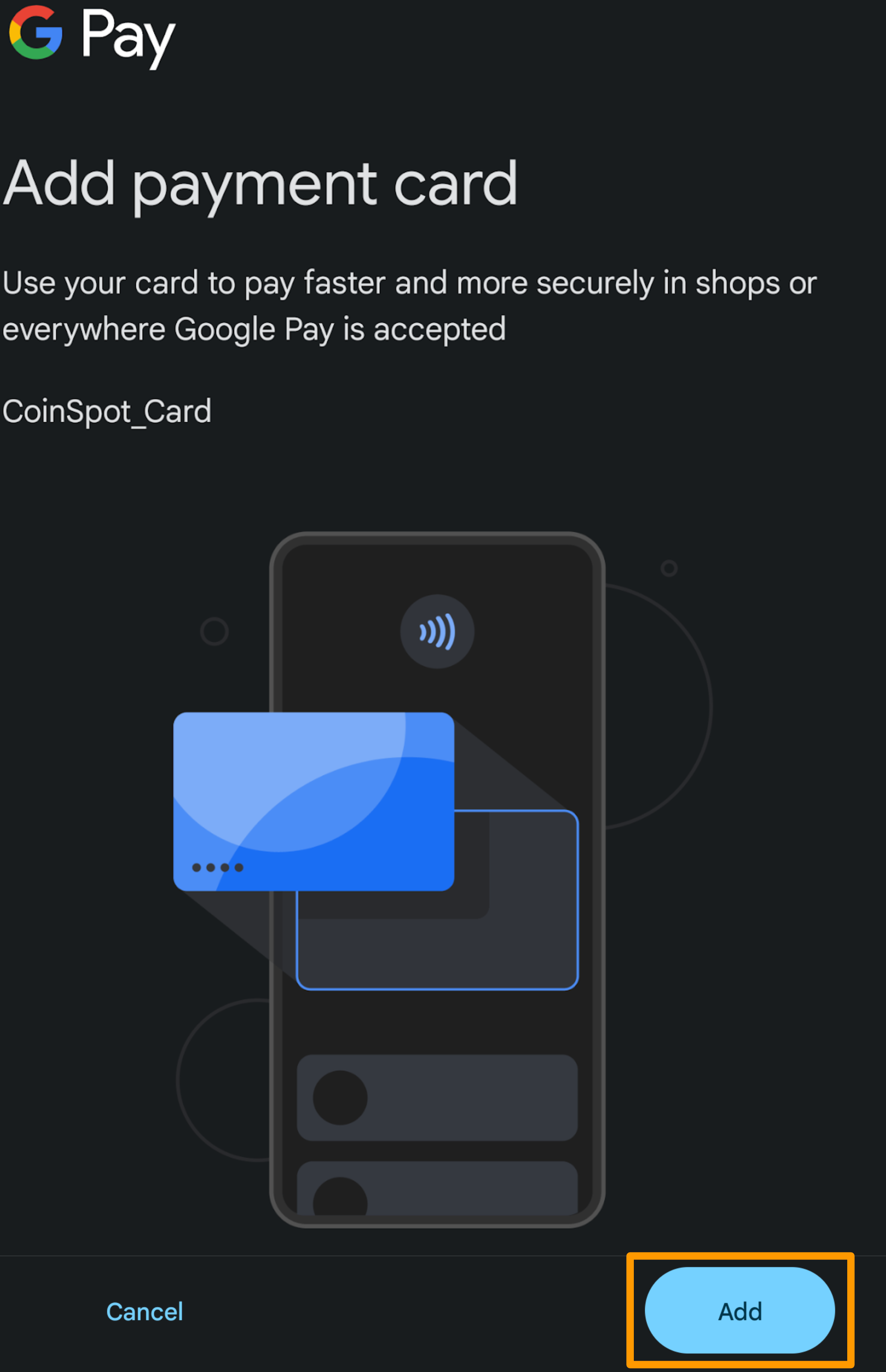 CoinSpot Mastercard - How to add your CoinSpot Mastercard to Google Pay ...