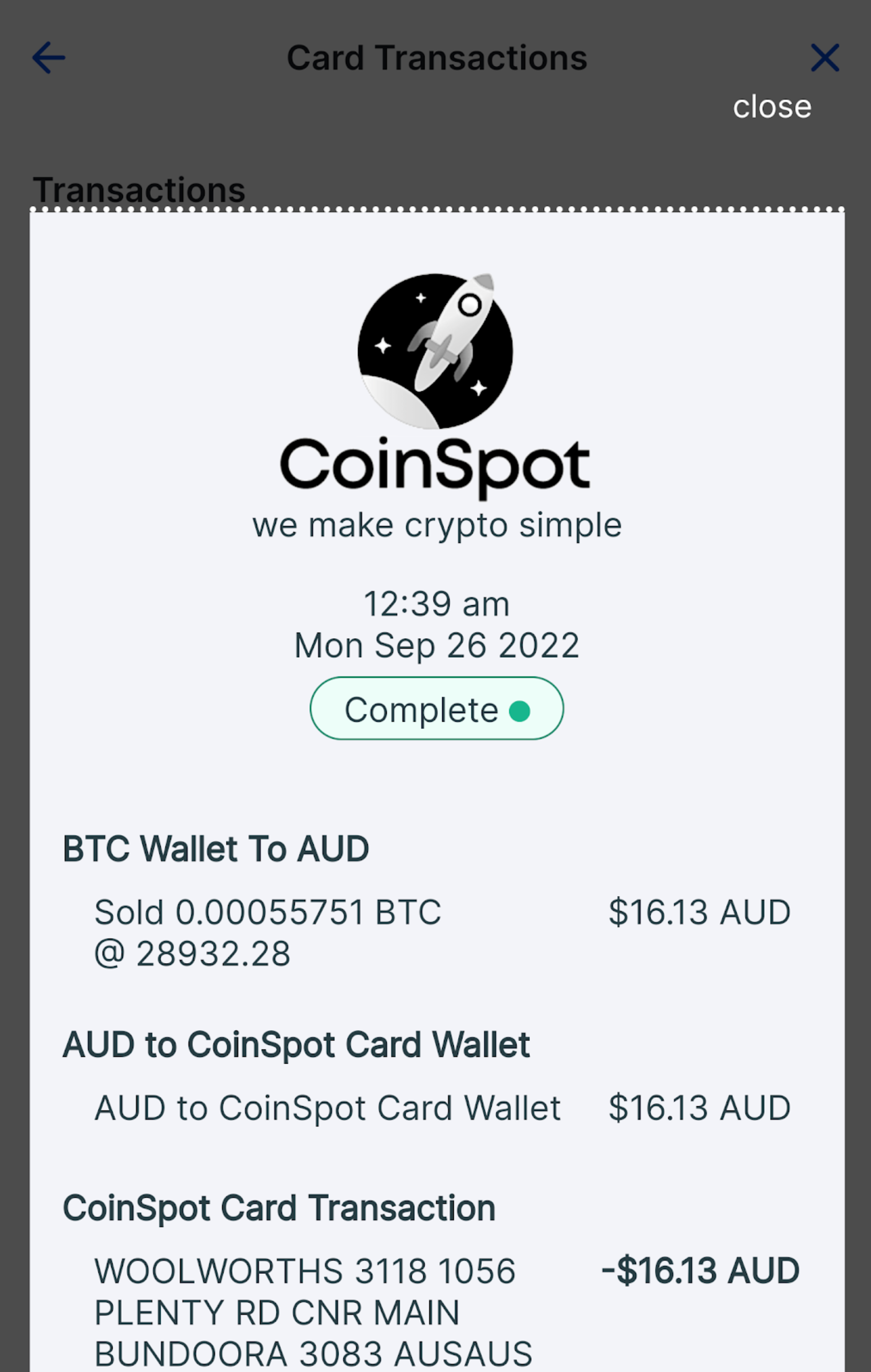 CoinSpot Mastercard - How do I view my transaction history? – CoinSpot